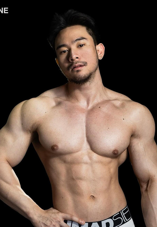Pasit Charoensuk หนุ่มหล่อนายแบบ สายฟิตเนส กล้ามสวยเนื้อแน่น คมเข้มเซ็กซี่