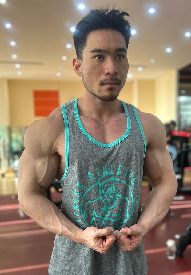 Pasit Charoensuk หนุ่มหล่อนายแบบ สายฟิตเนส กล้ามสวยเนื้อแน่น คมเข้มเซ็กซี่